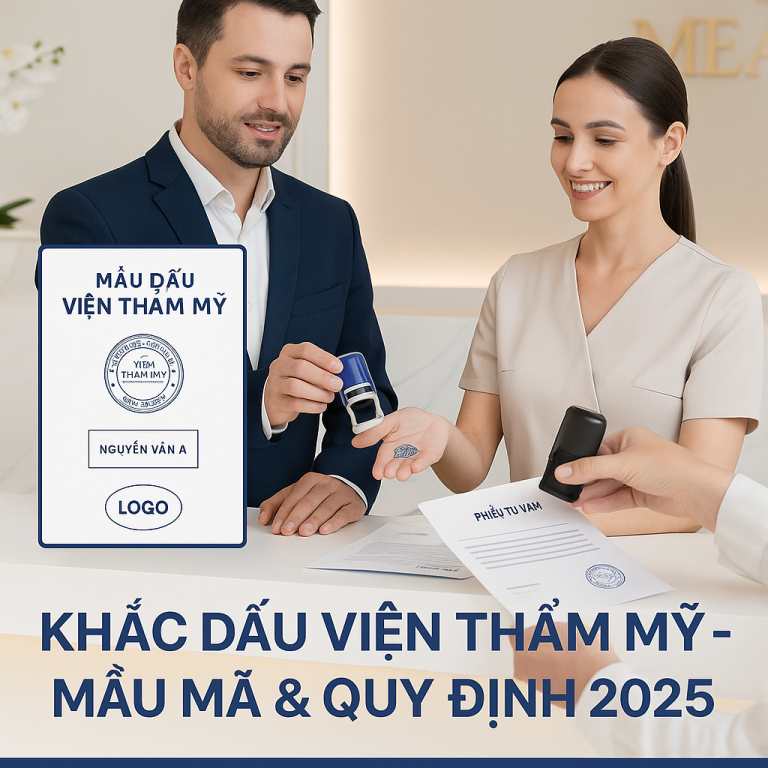 Khắc Dấu Cho Viện Thẩm Mỹ – Mẫu Mã & Quy Định Mới 2025